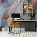 Grey and Copper Marble Wall Mural | Abstract Fluid Art Paper Wallpaper ...