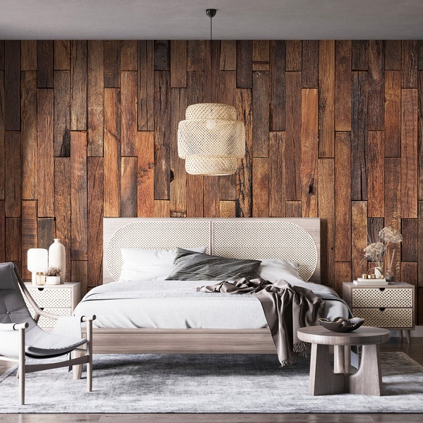 Wood Panel Wallpaper - Etsy