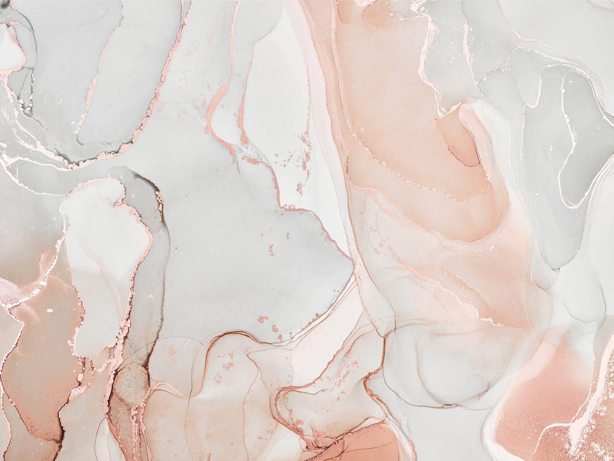 Pink, Grey, Gold Marble Wall Mural | Abstract Fluid Art Paper Wallpaper ...