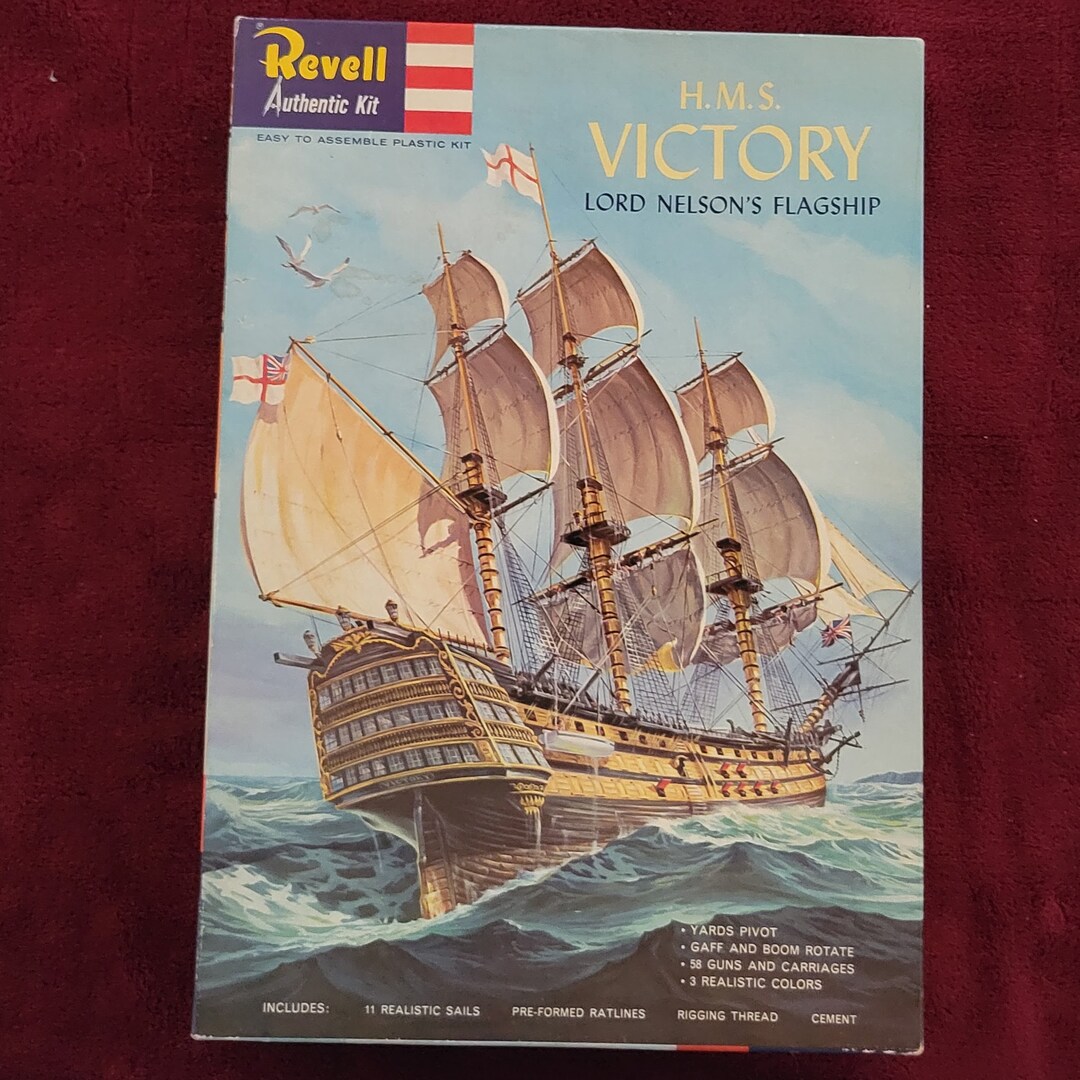 Revell H.M.S. Victory Plastic Model Ship Kit, H-363:298, 1958, “S” Type ...