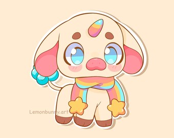 Cute Rainbow Cow Stickers - Etsy