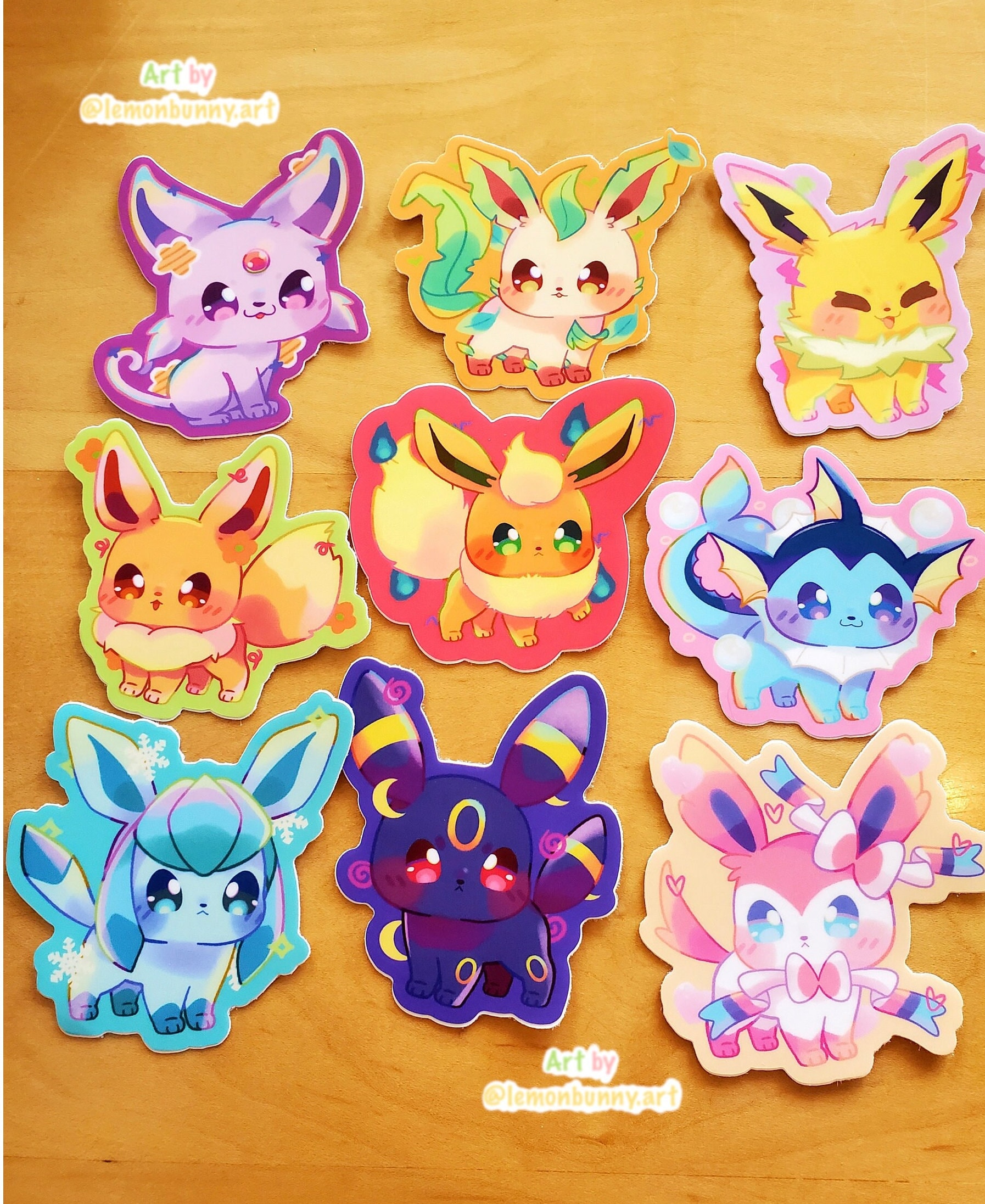 Anime Eeveelution Vinyl Sticker Leafeon Glaceon Sticker - Etsy