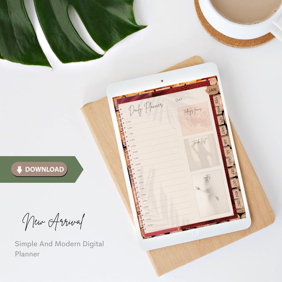 Simple and Modern Digital Planner Weekly and Daily Template - Etsy