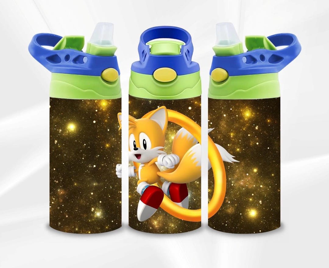 Sonic the Hedge Hog TAILS 12oz Stainless Steel Tumbler Holds Hot/cold ...