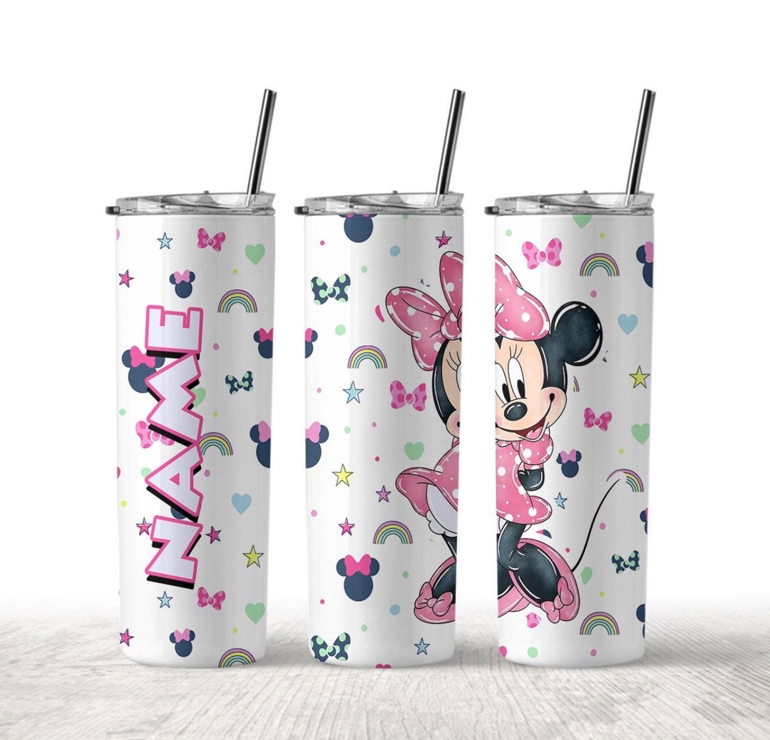 Disney Minnie Mouse With Personalization 20oz Stainless Steel Skinny ...