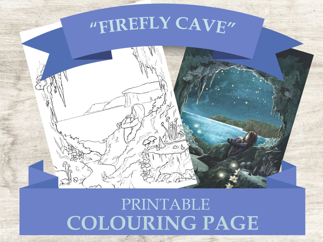 Ocean Landscape Colouring Page - Printable Download - Etsy