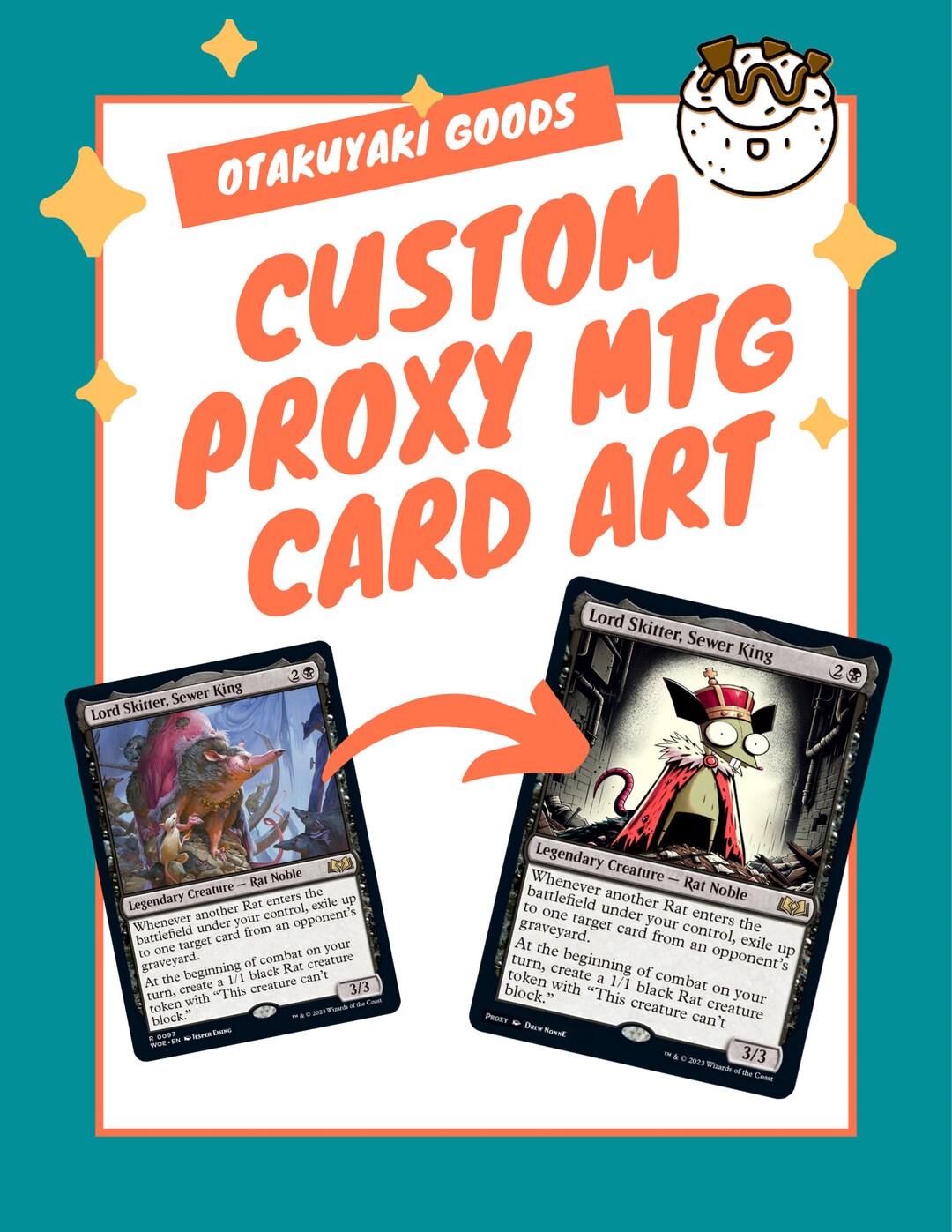 MTG Custom Illustration for Proxy Cards + 2 Revisions per Card - Etsy