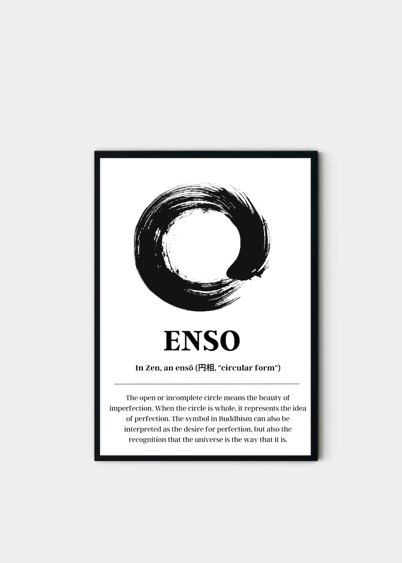 Enso L Digital Art Prints | Black & White + 3 More Versions Digital Art ...