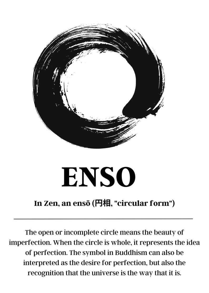 Enso L Digital Art Prints | Black & White + 3 More Versions Digital Art ...