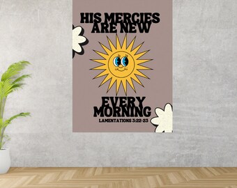 His Mercies Are New Every Morning Print DIGITAL Christian Wall Art ...