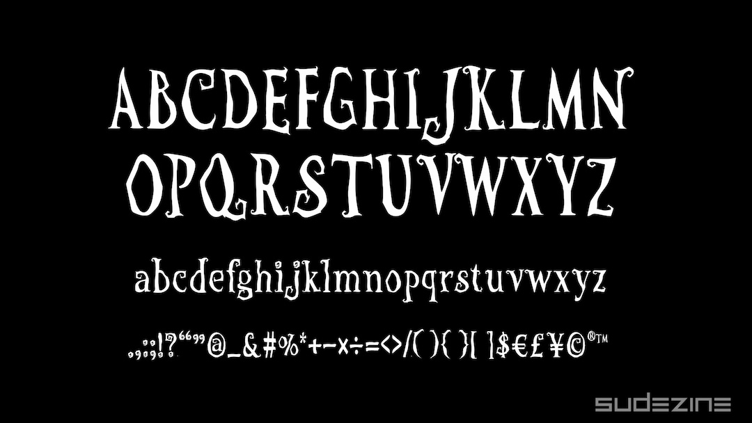 Gothic Font: Tim Burton Style, Cinematic Web Font (digital Download) - Etsy
