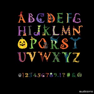 Cute Halloween Alphabet Clipart - Alphabet Clipart, PNG Clip Art ...