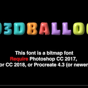 Sd3dballoon- 3D Balloon Font - Cute Font - Crafty Font - Canva Font ...