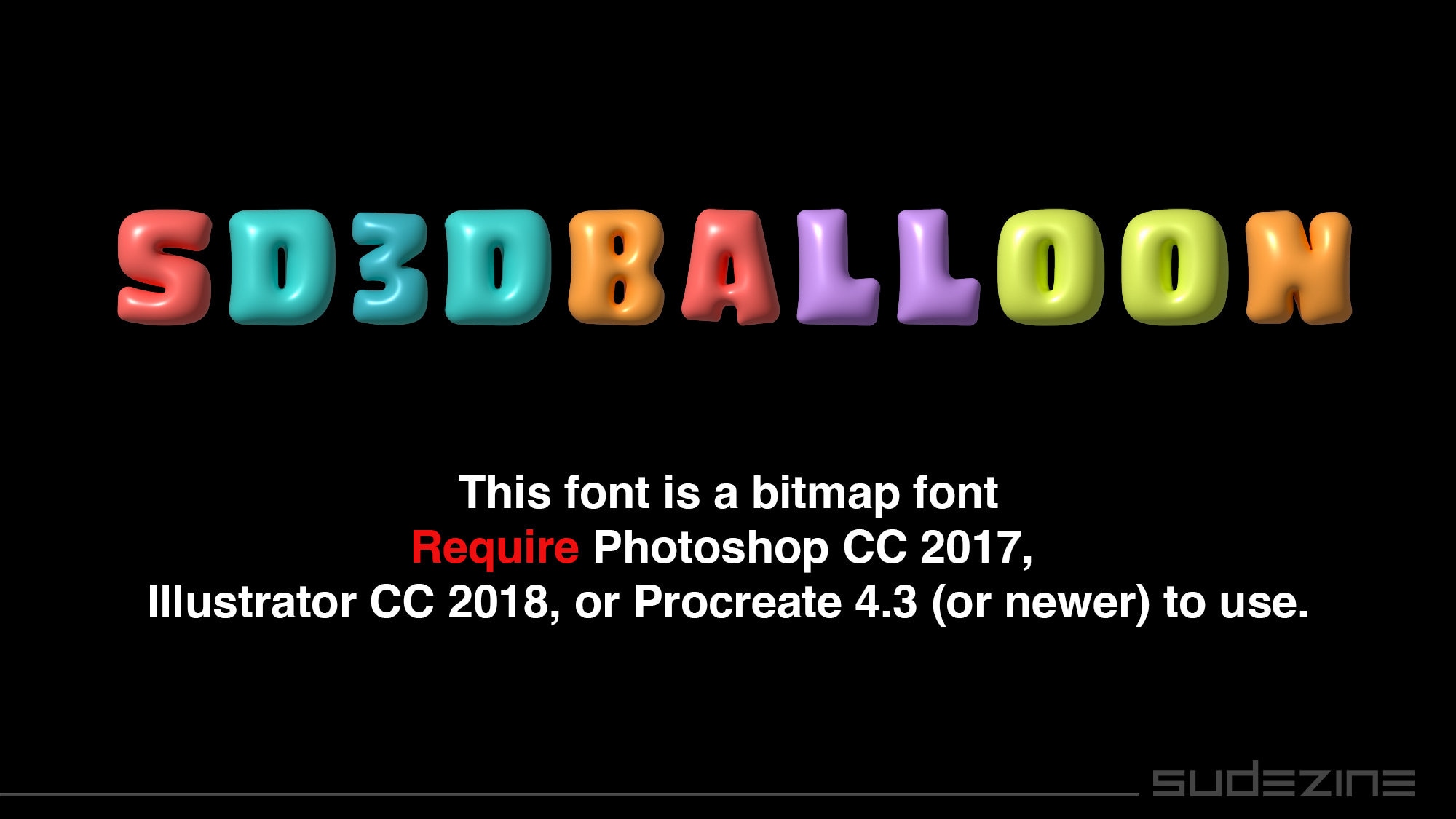 Sd3dballoon- 3D Balloon Font - Cute Font - Crafty Font - Canva Font ...