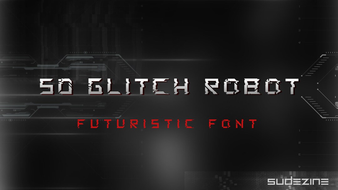 Sdglitchrobot Futuristic Science Font Cyber Font Robotic - Etsy