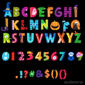 Halloween Clipart - Alphabet Clipart, PNG Clip Art, Vector File ...