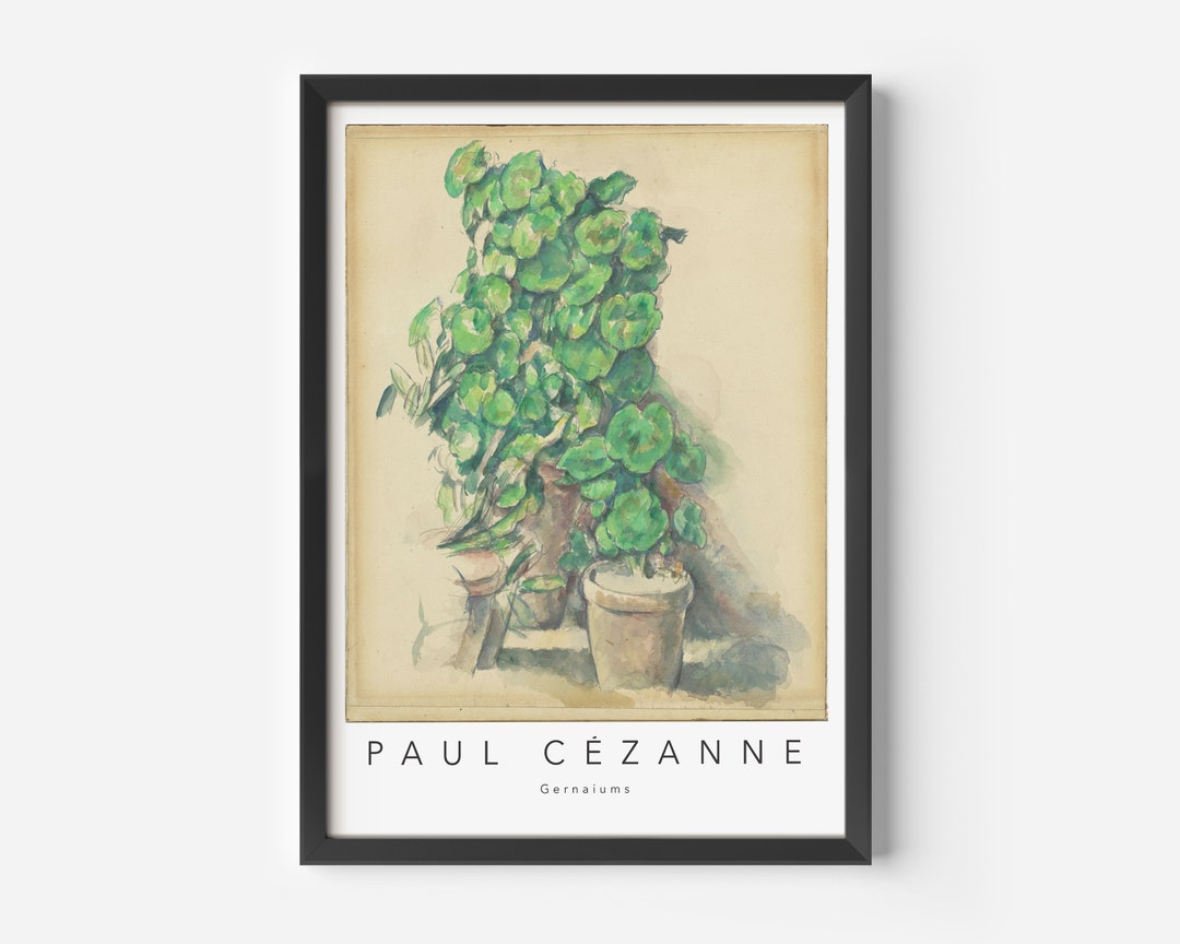Paul Cezanne, Geraniums, Mid-century Art Poster, Famous Painting ...