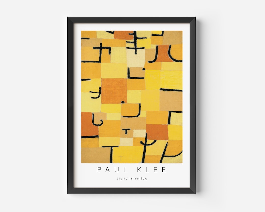 Paul Klee, Signs in Yellow, Mid-century Art Poster, Famous Painting ...