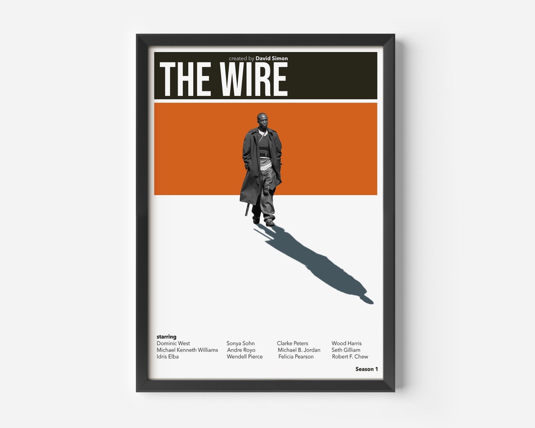 The Wire TV Show Print, Minimalist Movie Poster, Midcentury Modern Art ...