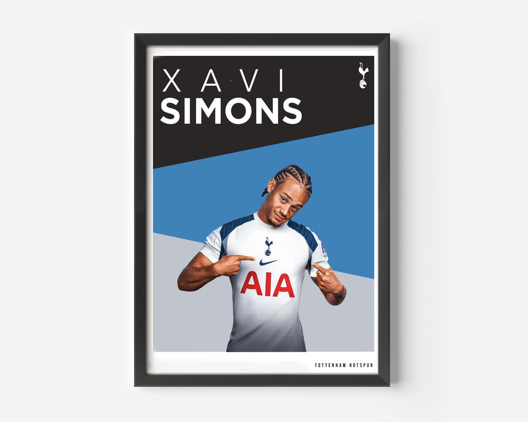Xavi Simons Football Poster: Minimalist Mid-century Sports Print - Etsy