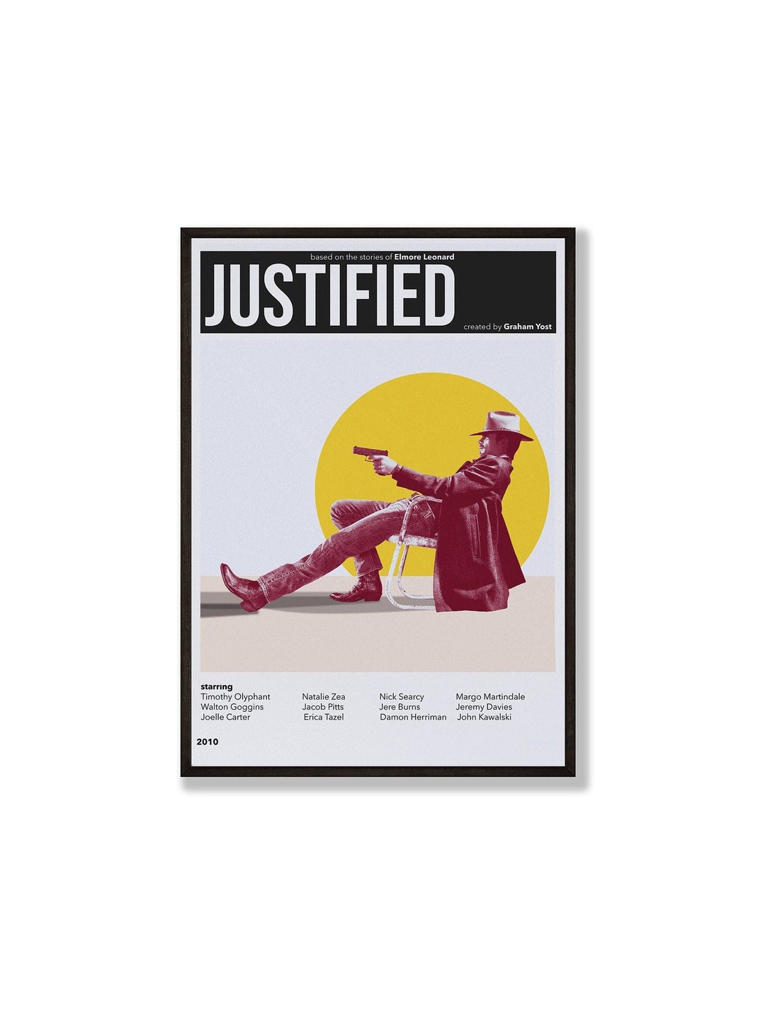 Justified TV Show Poster, Retro Movie Print, Minimalist Art - Etsy