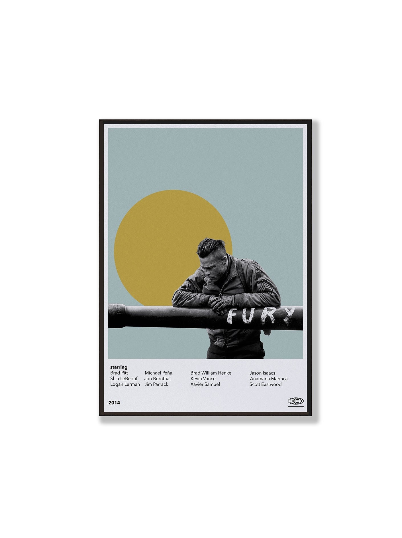 Fury Brad Pitt Movie Poster