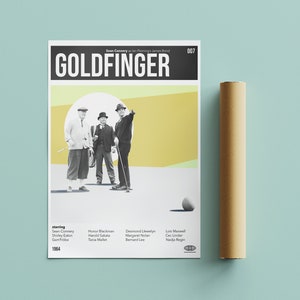 VINTAGE INSPIRED Movie Print, Bond Retro Poster, Midcentury Modern ...