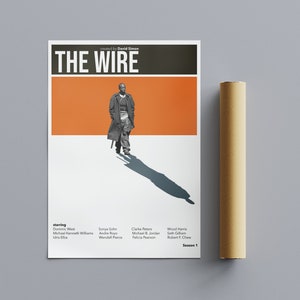 The Wire TV Show Print, Minimalist Movie Poster, Midcentury Modern Art ...