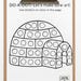 Igloo Dot Marker Coloring Page | Winter Do a Dot Printable - Etsy