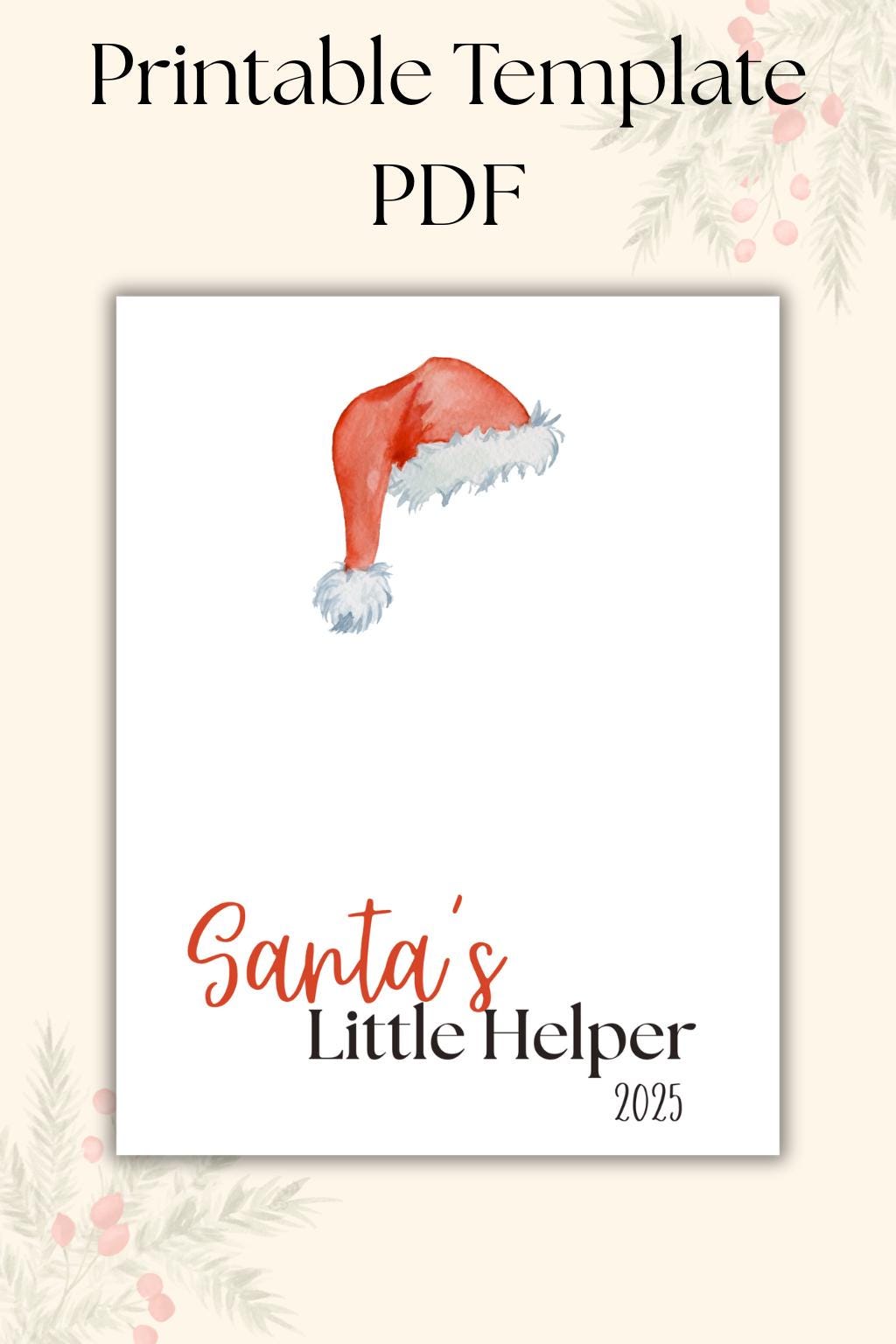 Santa Footprint Baby Craft Template • Christmas Keepsake Printable ...