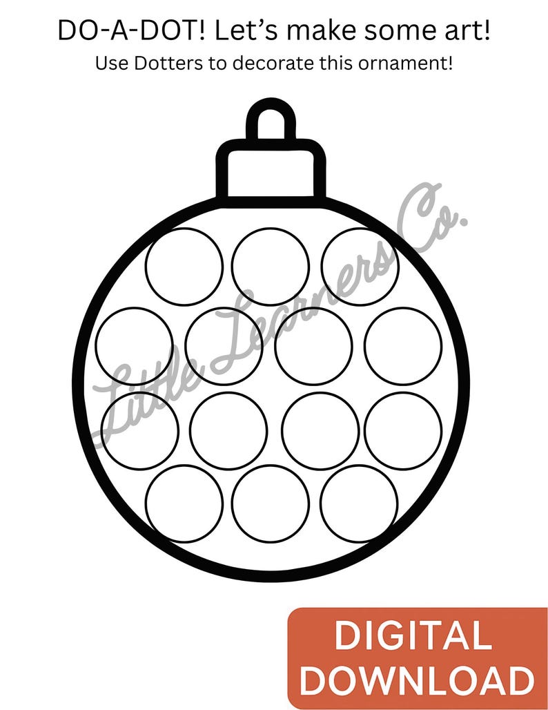 Christmas Ornament Dot Marker Page – Toddler Holiday Printable - Etsy