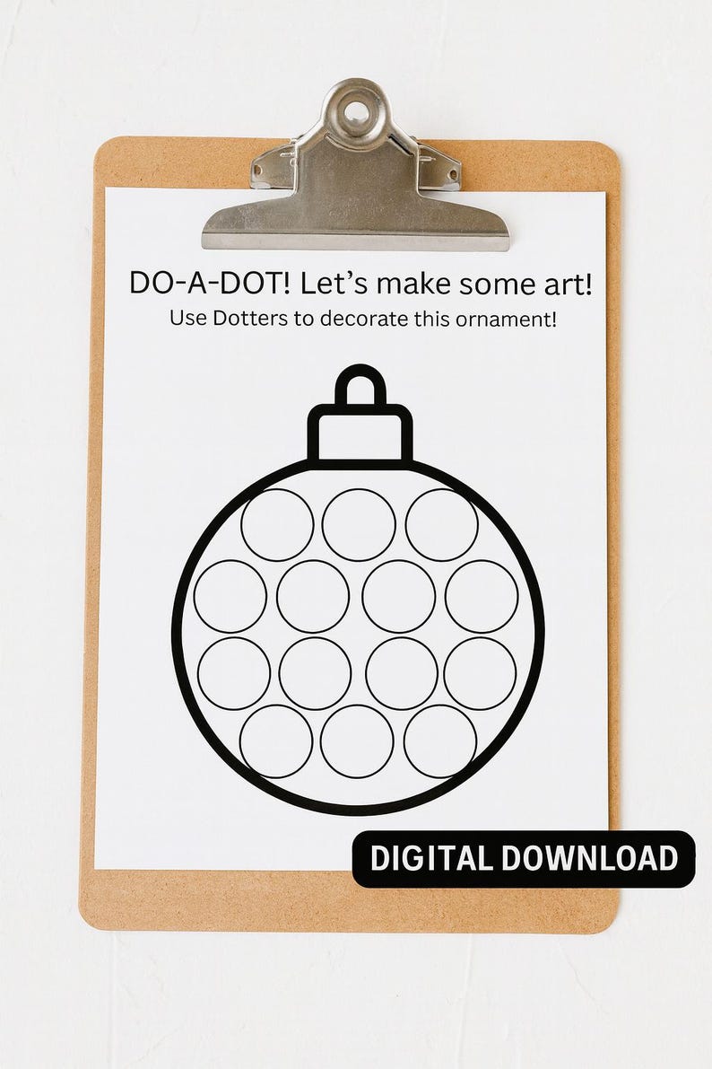 Christmas Ornament Dot Marker Page – Toddler Holiday Printable - Etsy