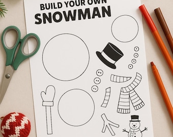 Build a Gingerbread Man Printable | Holiday Craft Worksheet for Kids - Etsy