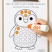 Penguin Dot Marker Coloring Page | Winter Do-a-dot Printable - Etsy