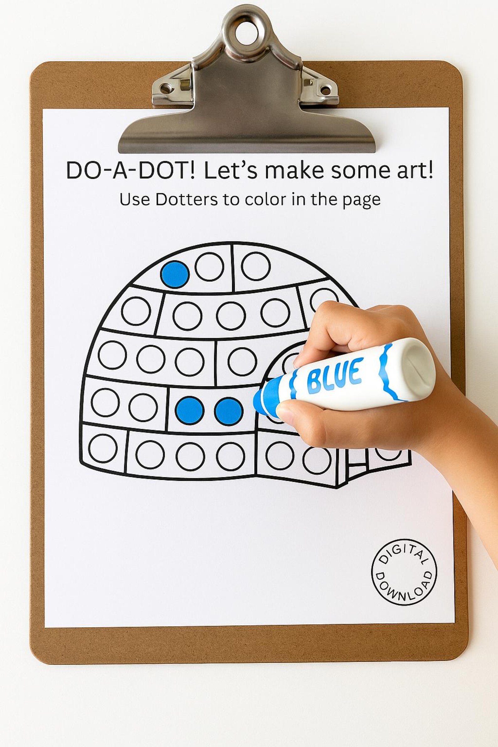 Igloo Dot Marker Coloring Page | Winter Do a Dot Printable - Etsy