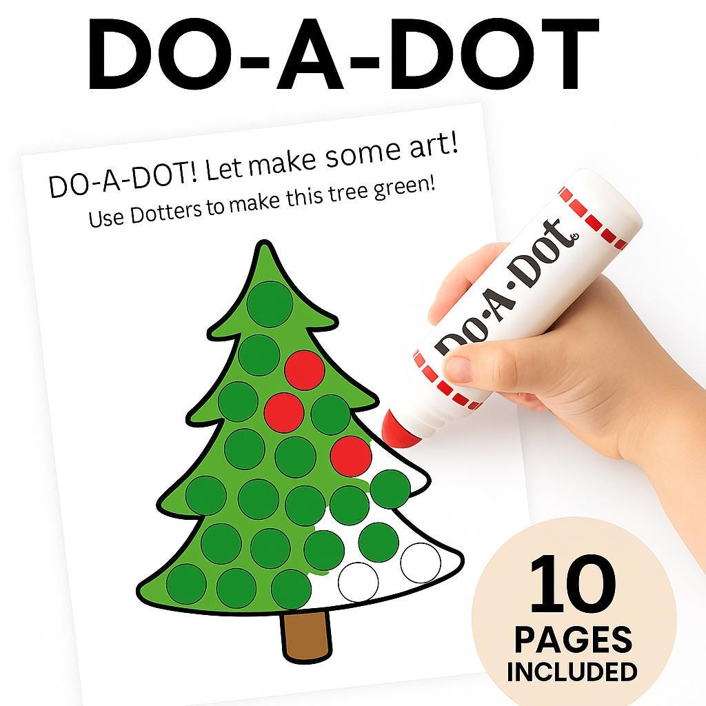 Christmas Do-a-dot Activity Pack • Toddler Fine Motor (PDF) - Etsy