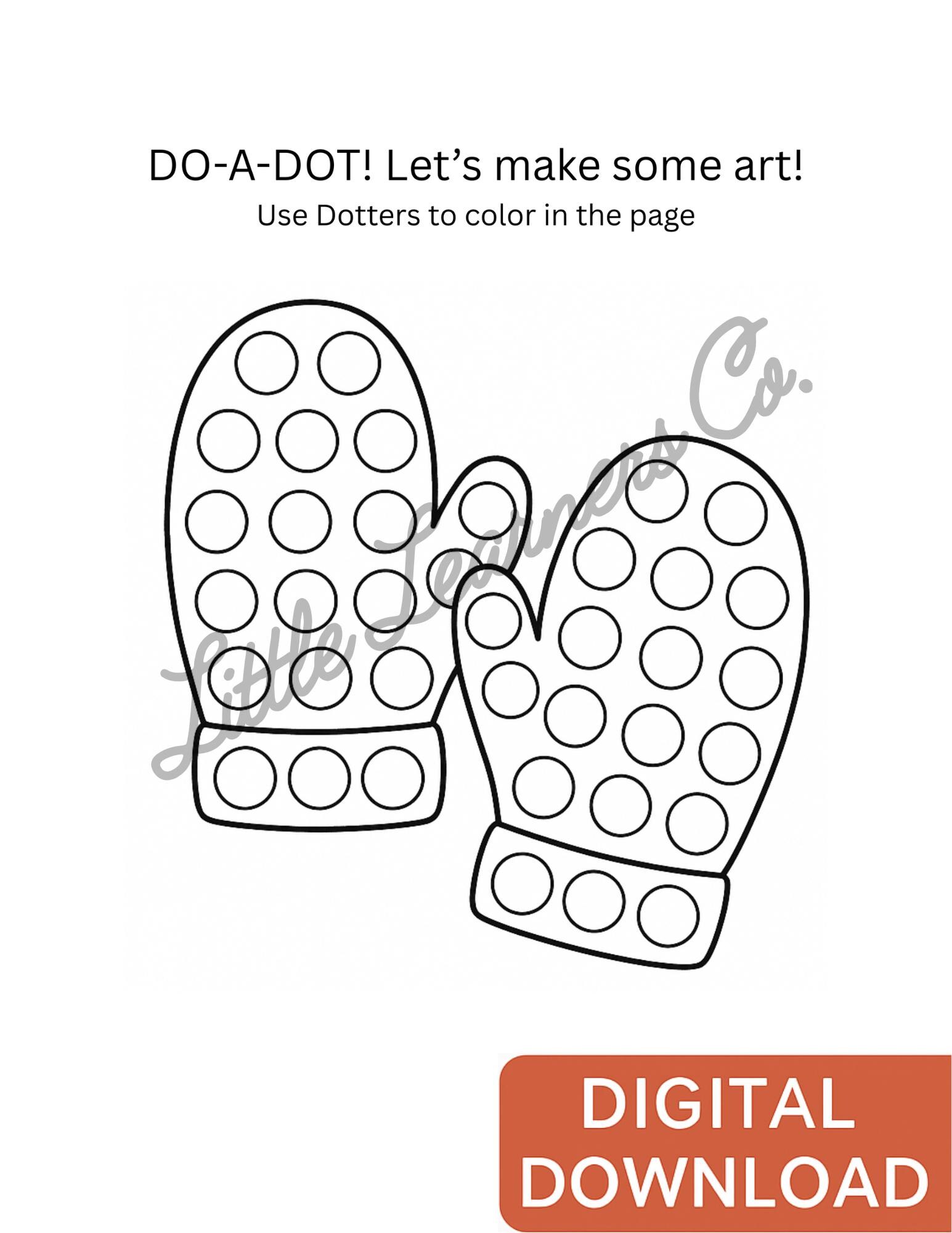 Winter Mittens Dot Marker Page | Do a Dot Activity | Printable Kids ...
