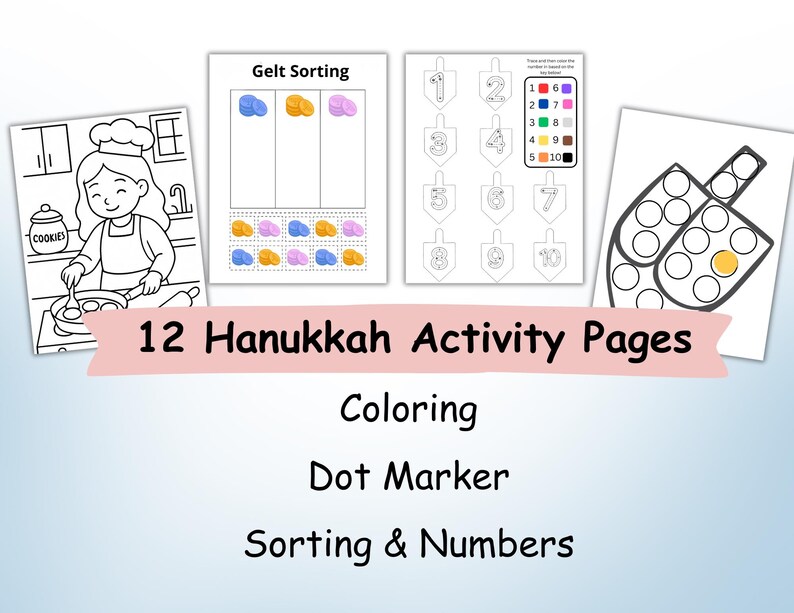Hanukkah Activities for Toddlers, Hanukkah Coloring Pages, Dot Marker ...