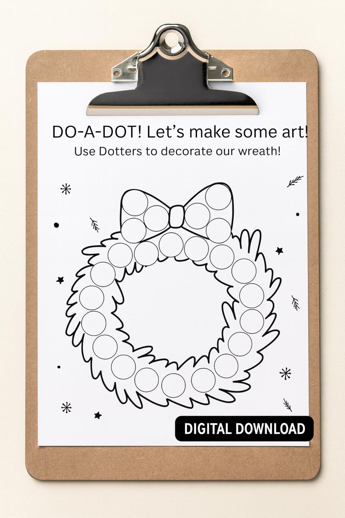 Christmas Wreath Dot Marker Page – Holiday Toddler Printable - Etsy