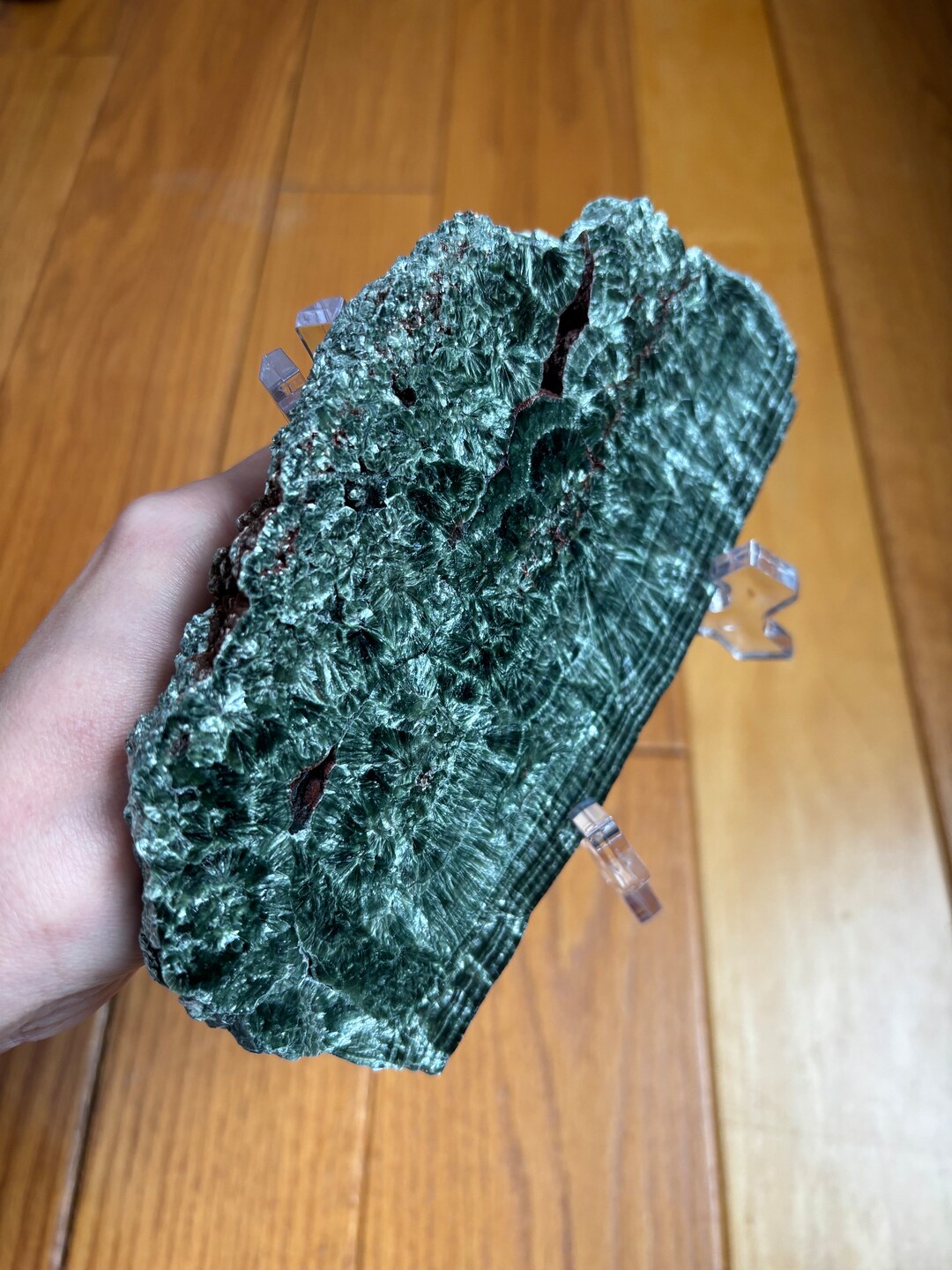 Seraphinite Slab Stand, Russia crystal, Gemstone, Specimen, Mineral ...