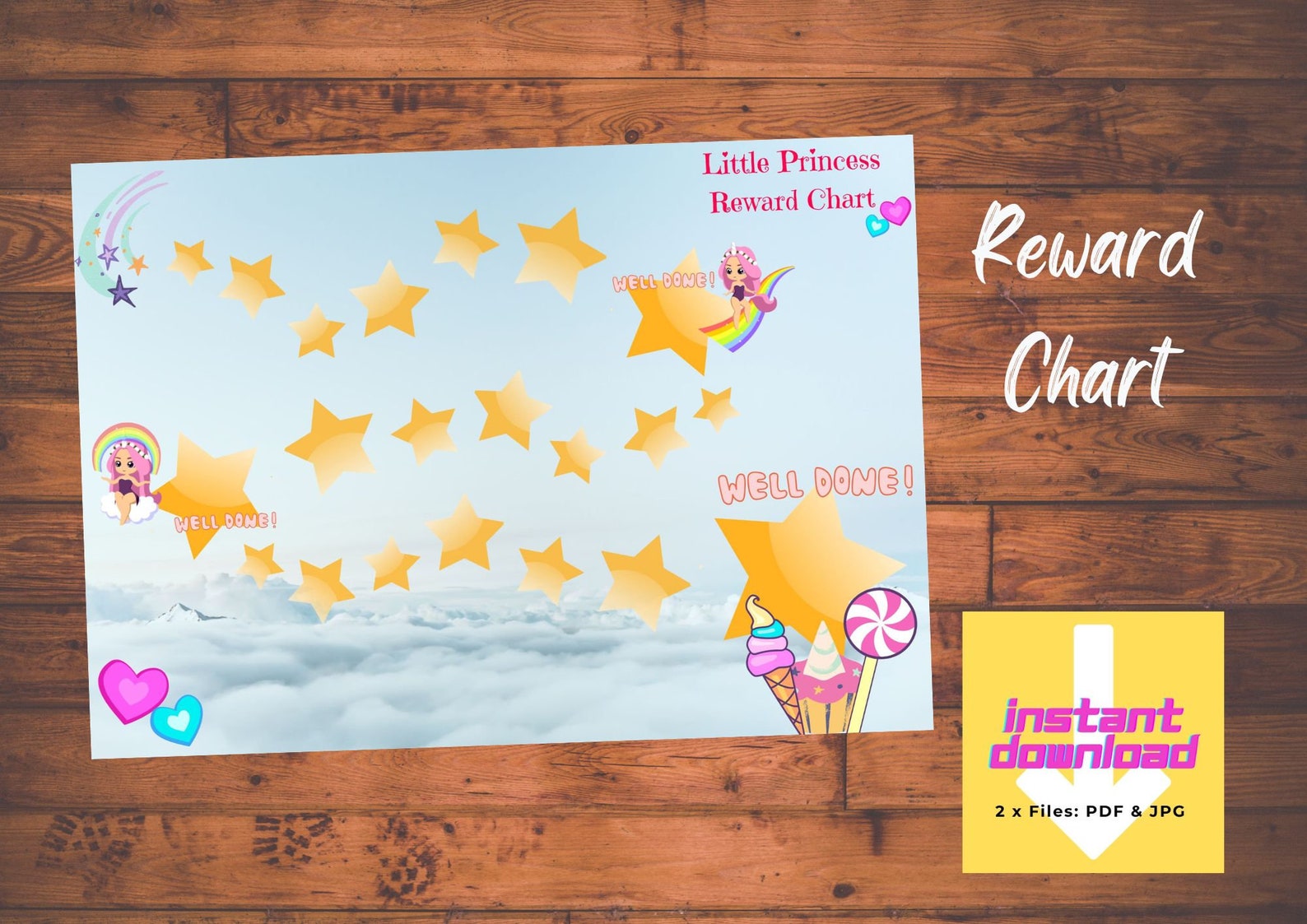 Printable Princess Reward Chart - Etsy