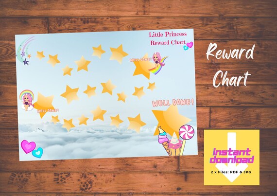 Printable Princess Reward Chart - Etsy