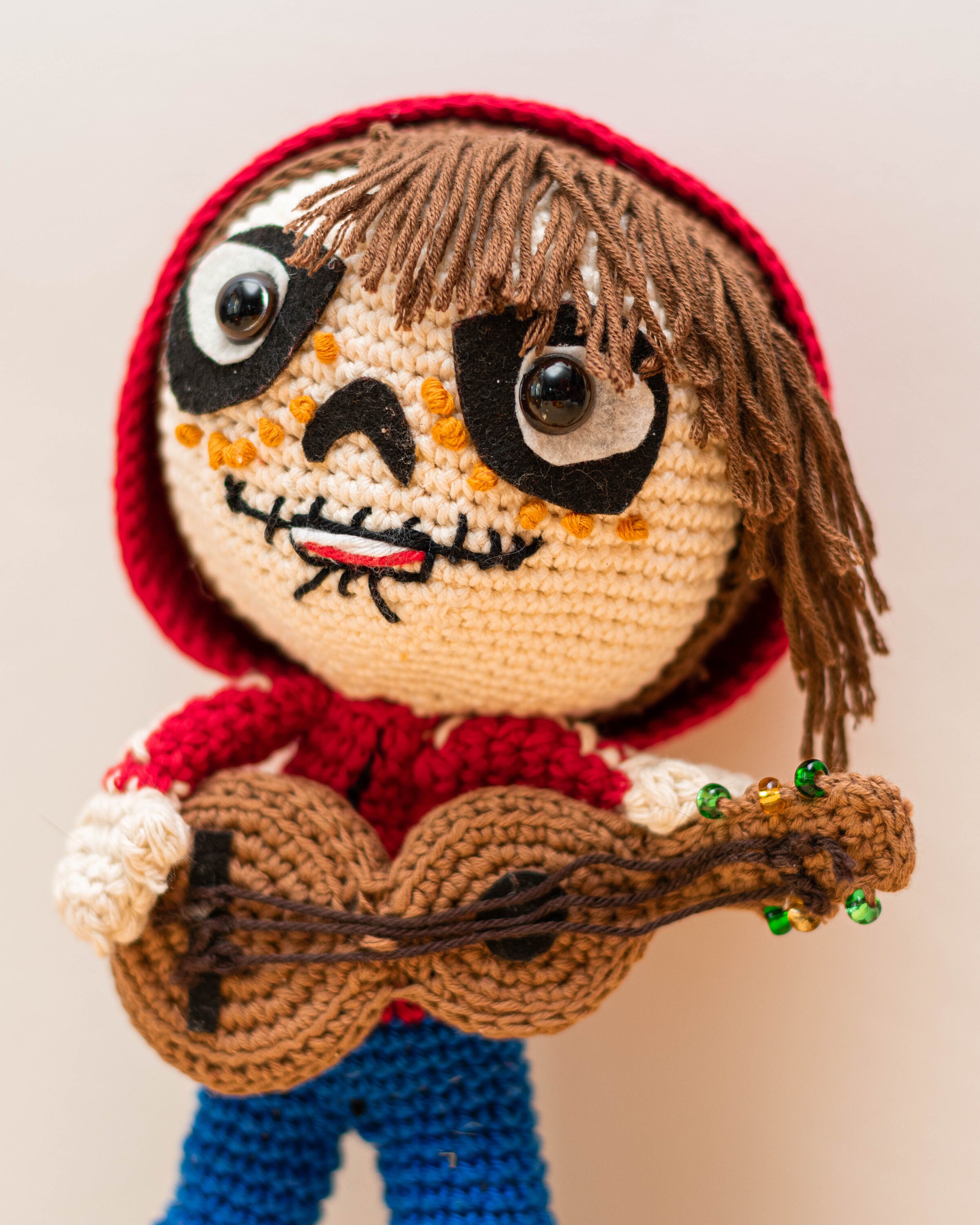 Miguel Skeleton, Amigurumi Coco, Guitarist Dia De Los Muertos - Etsy