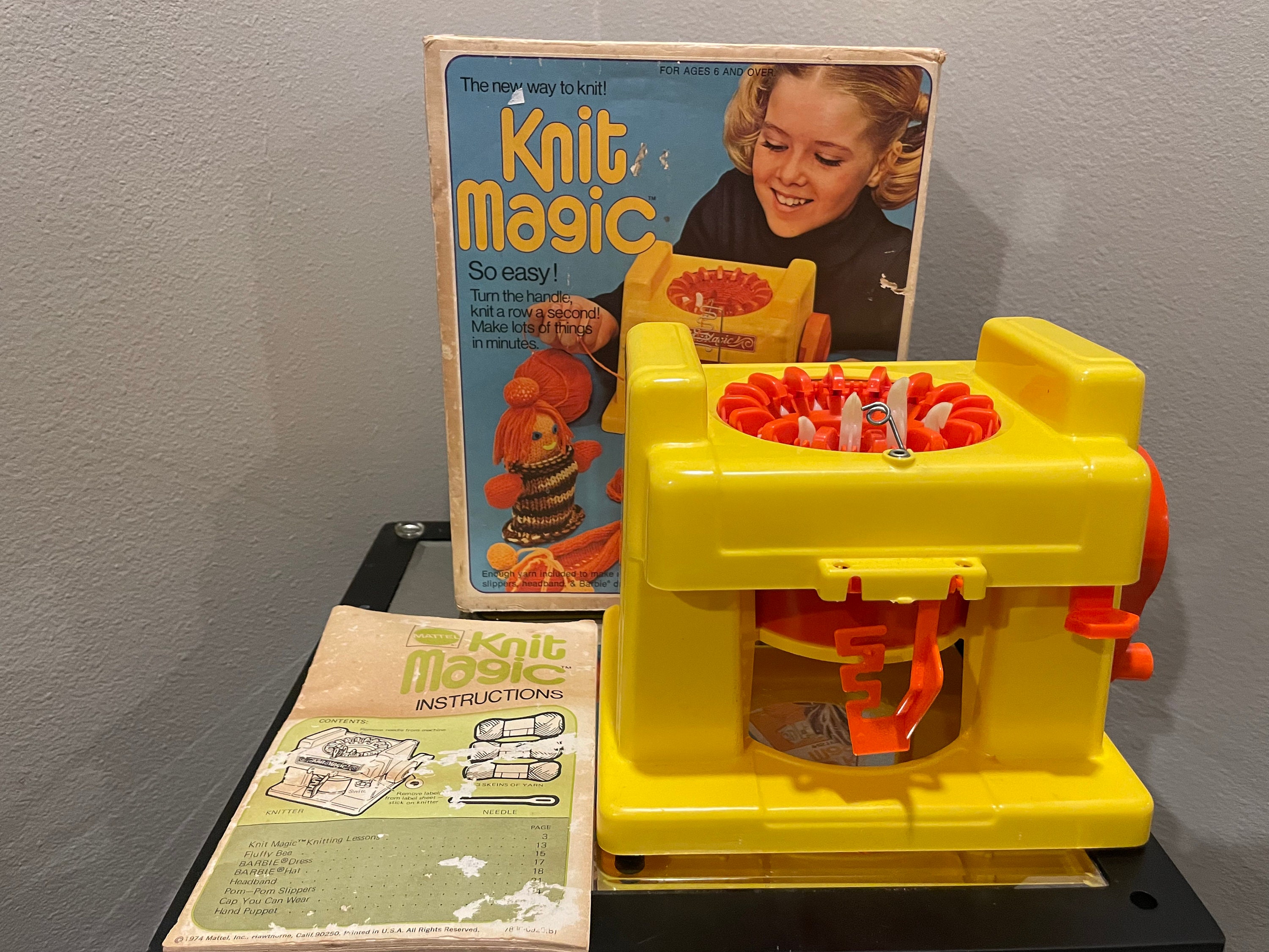 1974 Mattel Knit Magic Vintage Craft Toy, Includes Instructions ...