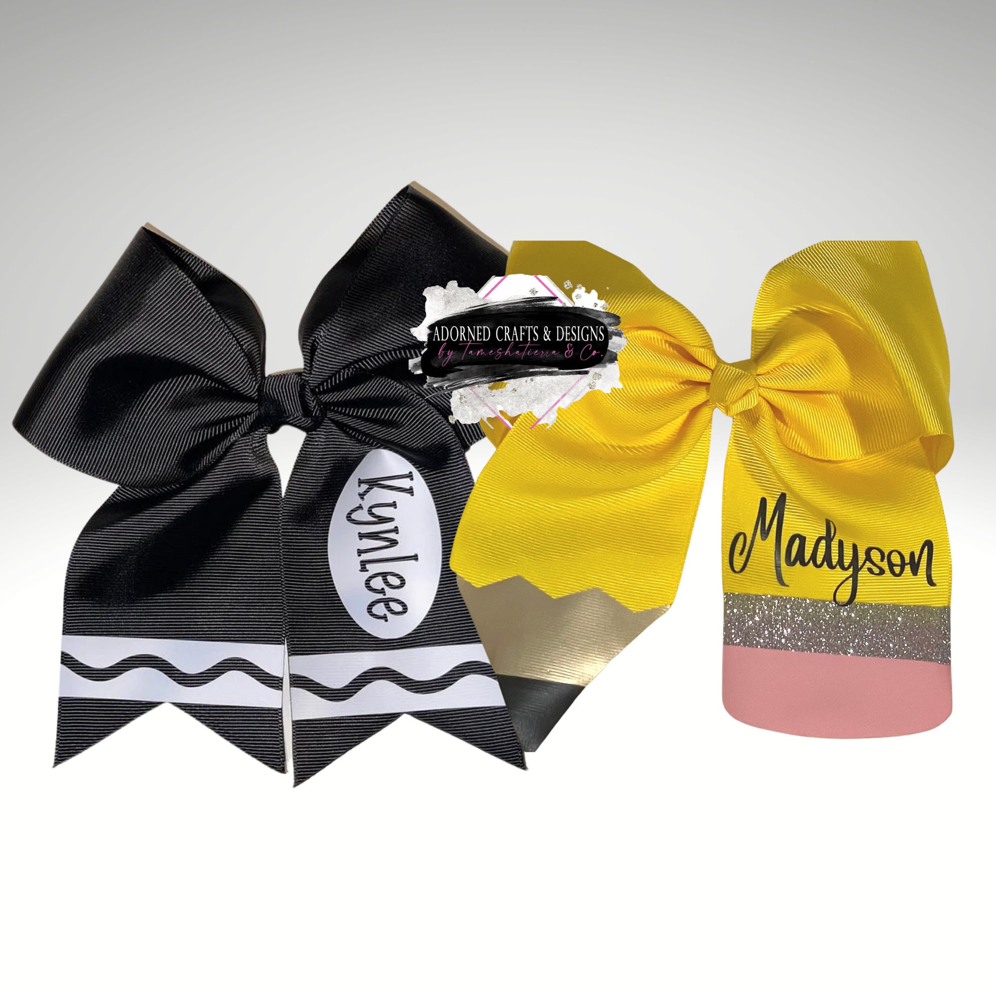 Personalized Hair Bows | Crayola Bow | Pencil Bow | Girls Hair Bow ...