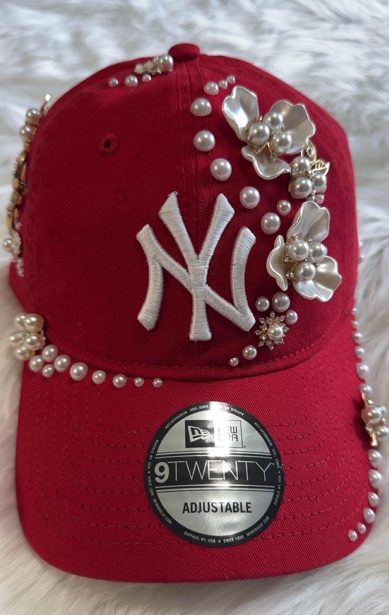 Customizable Rhinestone Baseball Cap: NY Bling Hat - Etsy