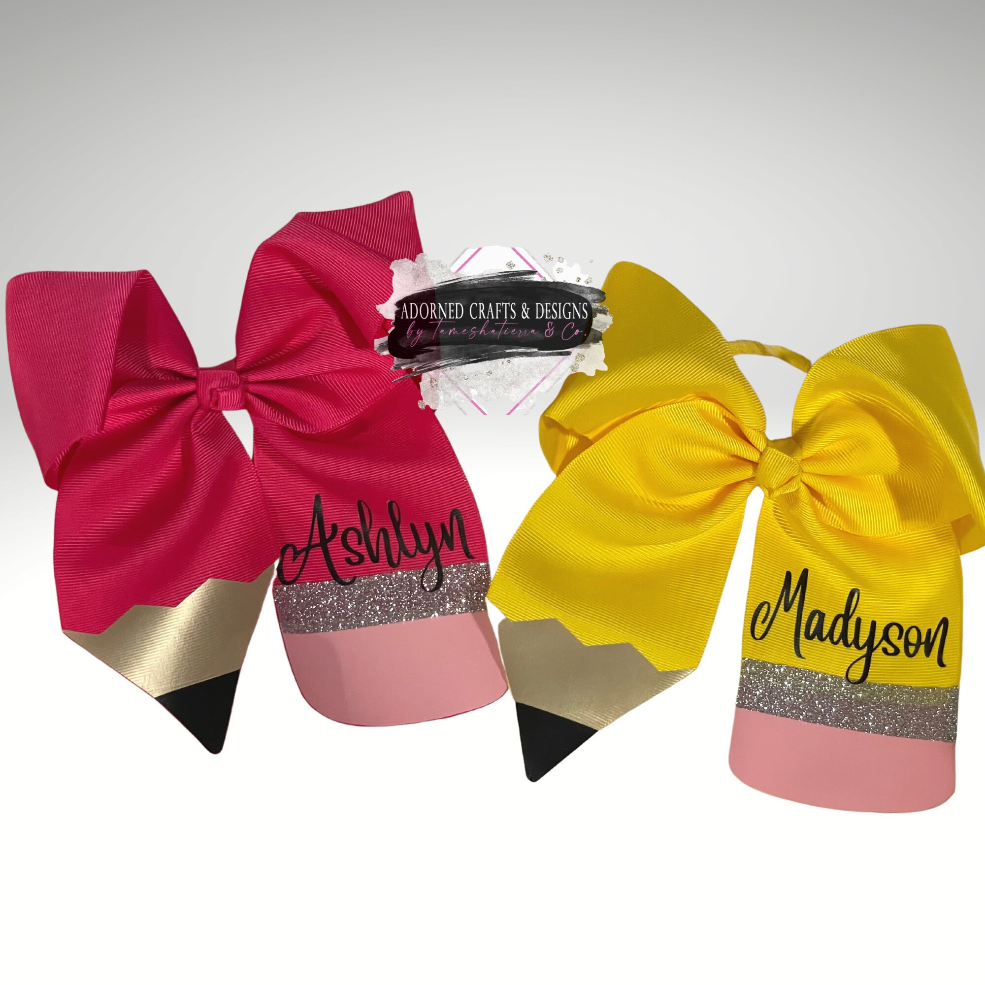 Personalized Hair Bows | Crayola Bow | Pencil Bow | Girls Hair Bow ...