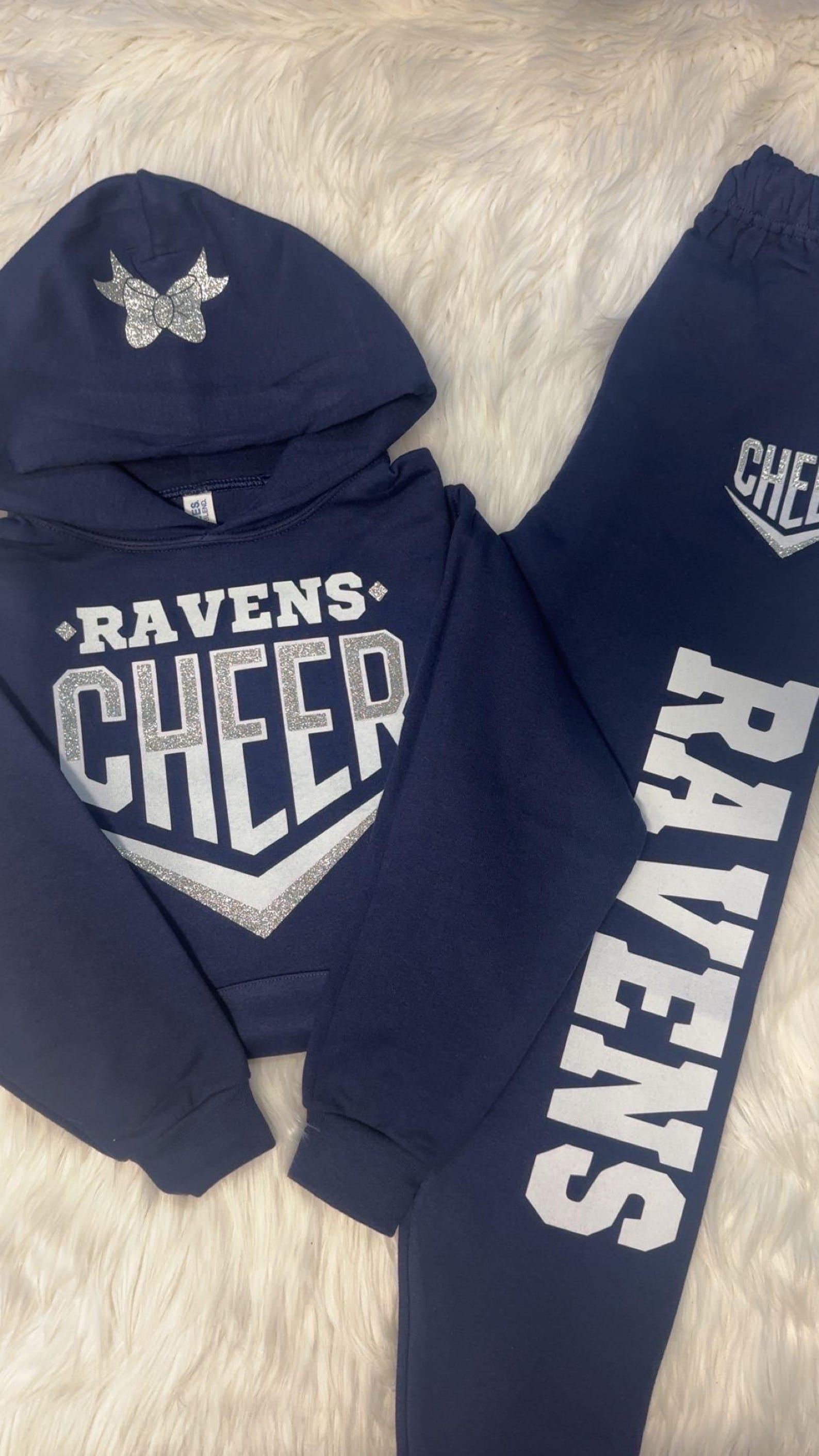 Custom Youth Cheer Sweatsuit: Glitter Hoodie & Sweatpants - Etsy