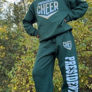 Custom Youth Cheer Sweatsuit: Glitter Hoodie & Sweatpants - Etsy