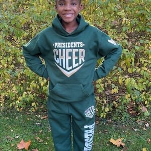Custom Youth Cheer Sweatsuit: Glitter Hoodie & Sweatpants - Etsy